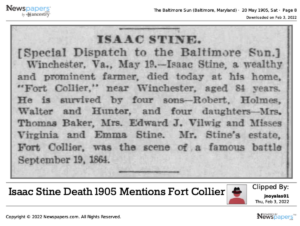 The Stine Family’s Civil War - Fort Collier